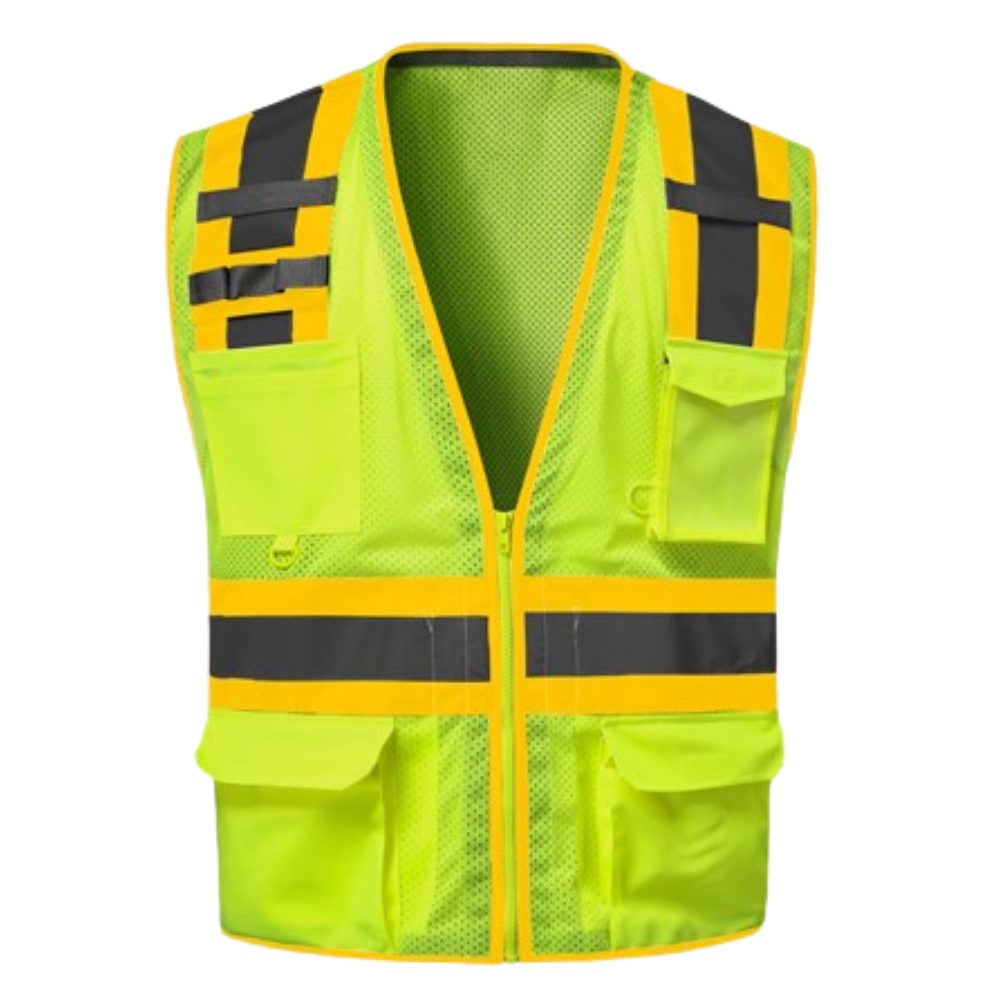 GSS 1528 Class 2 Safety Vest with Yellow Trim | Hi-Viz.com